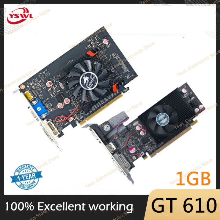 GT610 Video Card 1GB DDR3 64bit Graphics Card Nvidia For PC Computer ...