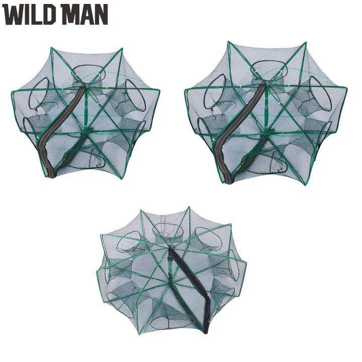 Automatic Fishing Mesh 6/8 Holes Nylon Foldable Portable Shrimp Crab ...