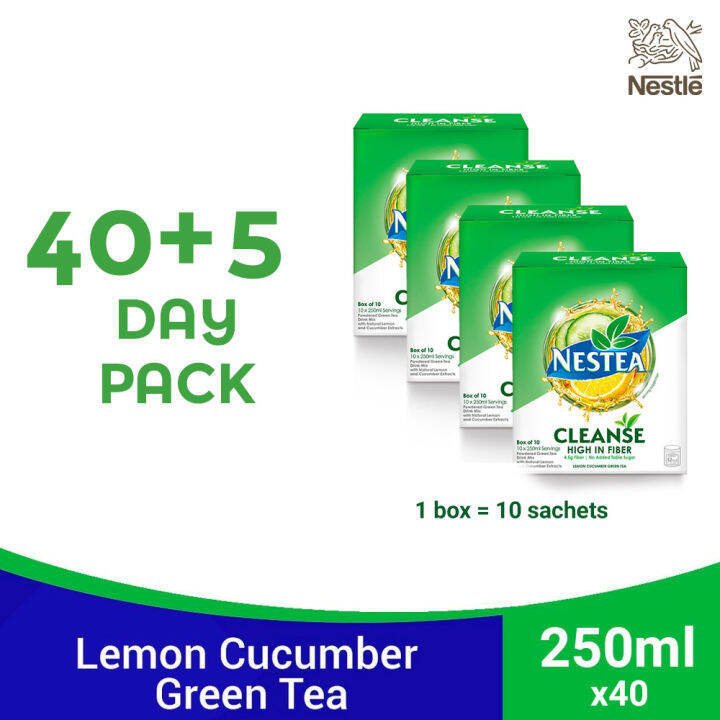 NESTEA Cleanse Lemon Cucumber Powdered Green Tea with Fiber 250ml ...
