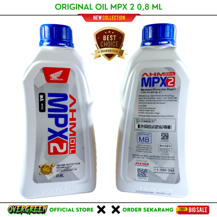 ( AHM OIL MPX 2 800 ML ) 10w-30 API SL OLI MATIC MPX2 ORIGINAL | Lazada Indonesia