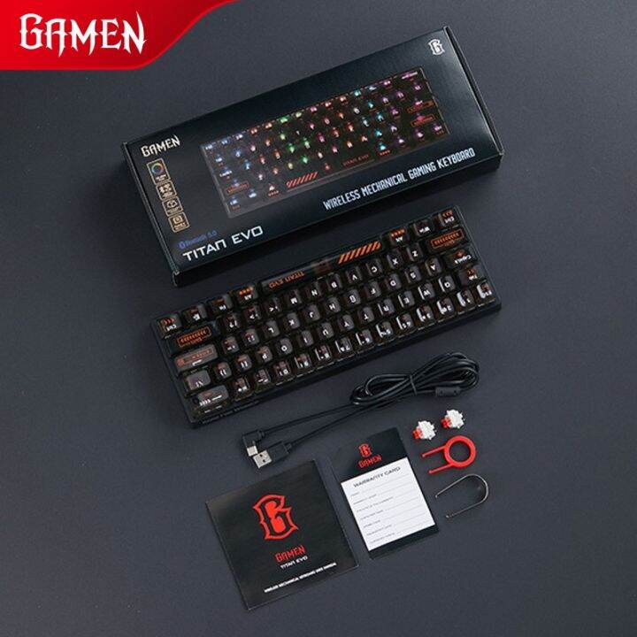 (SERUNI) GAMEN Titan Evo Mechanical Keyboard RGB Light Wireless ...