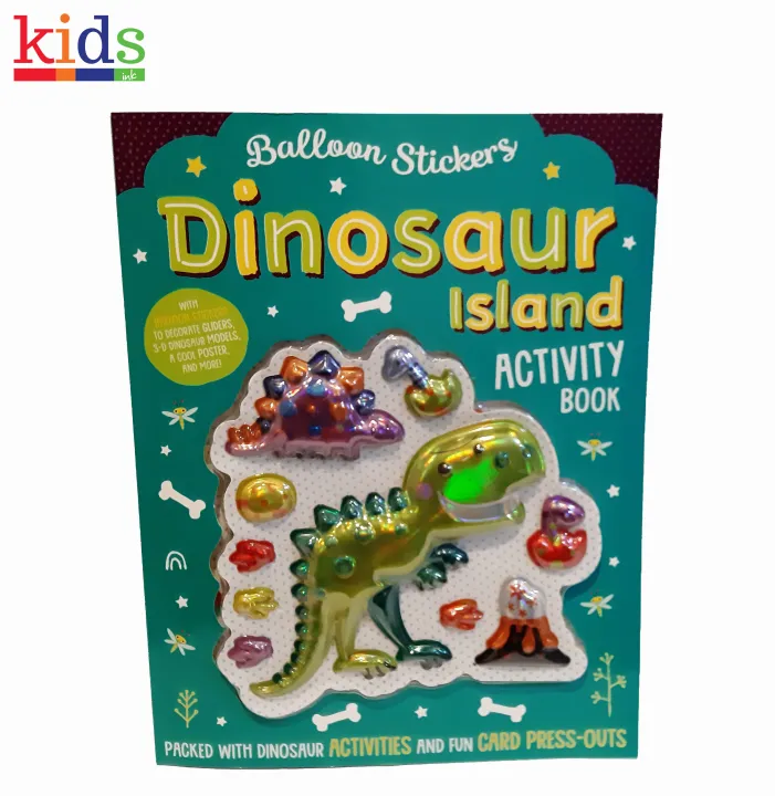 Balloon Stickers Activity Book - Dinosaur Island - Kids Ink | Lazada PH