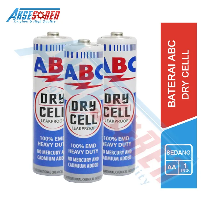 BATERAI ABC BIRU SEDANG DRY CELL [AA/1 PCS] / BATRE ABC A2 / BATERE ...