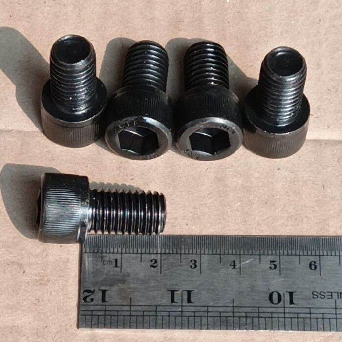 BAUT L M12X20 (2CM) BAJA FULL DRAT / BAUT L BAJA M12 X 20 GRADE 12.9 / BAUT L BAJA M12 PANJANG 2 ...