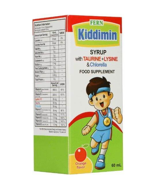 Kiddimin with Taurine Orange Flavor Syrup 60 ml | Lazada PH
