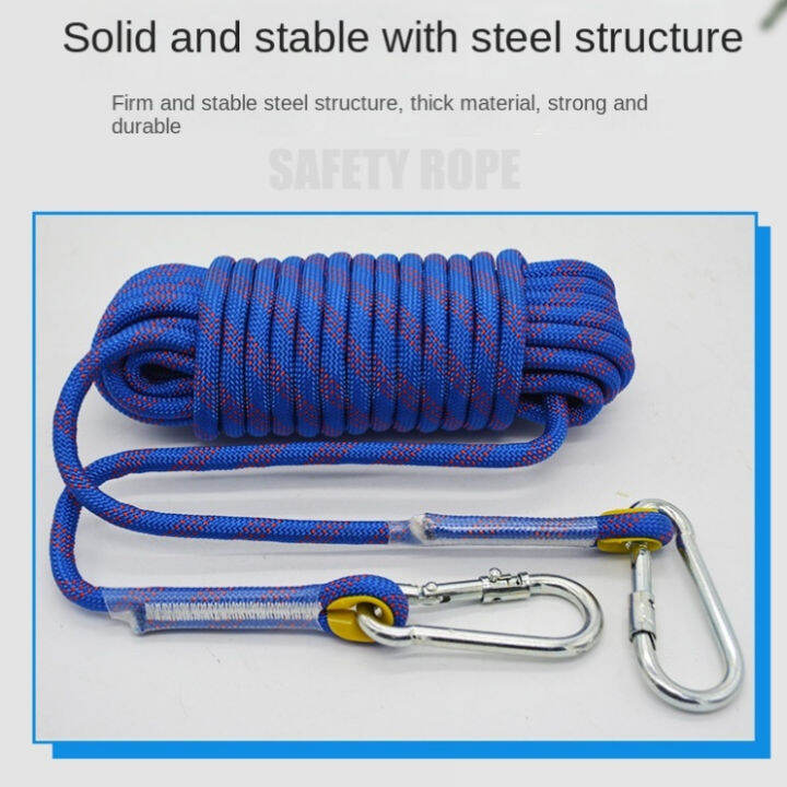 Hiking Rope 8mm Rescue Lifesaving Rope Survival Ropes Safety Utility Climbing Rope Free 2 ...