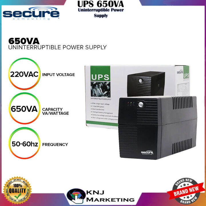 Secure Uninterrupted Power Supply (UPS) 650VA with built in AVR | Lazada PH