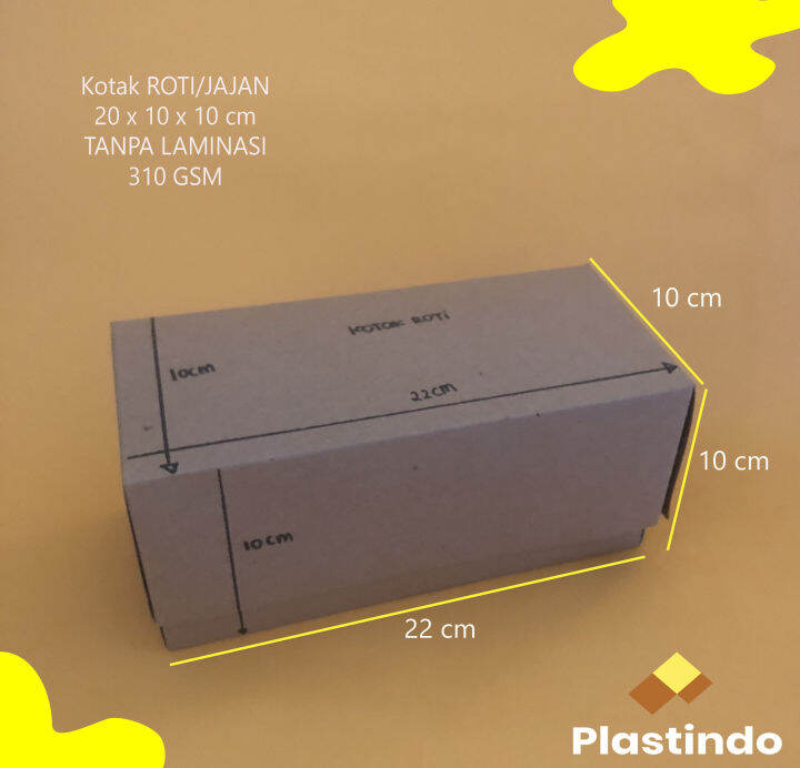 Kotak ROTI JAJAN 22x10x10 cm isi 10 pcs | Box Roti Tanpa Laminasi ...