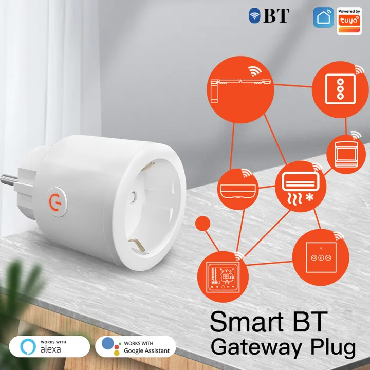 Tuya Smart Plug ซ็อกเก็ต WiFi เต้ารับขนาดเล็ก Bluetooth Gateway Hub EU Plug | Lazada.co.th