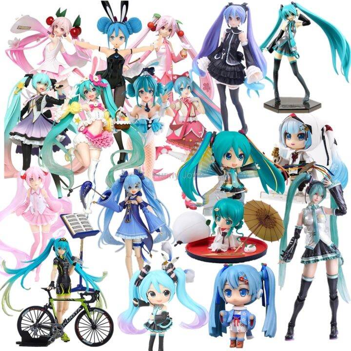 41 Styles Japan Anime Hatsune Miku Figure Kawaii Black Clothes Purple ...