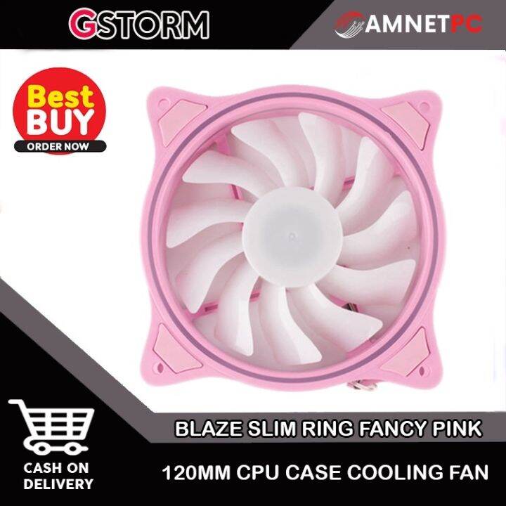 GAMING FAN GSTORM BLAZE SLIM RING FANCY PINK 120mm PC CPU Computer Case ...