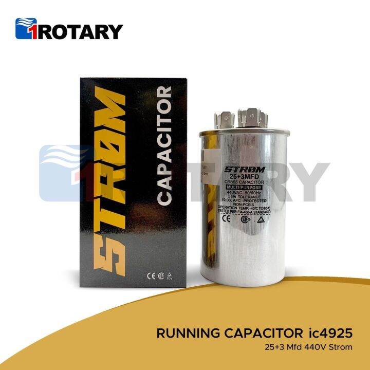 1Rotary STROM Running Capacitor 25 3 Mfd 440V IC4925 | Lazada PH