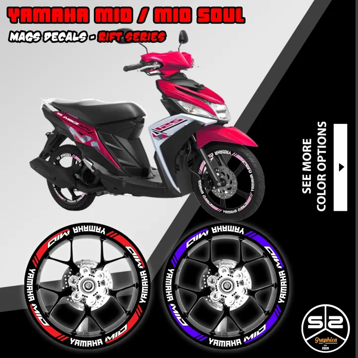 Yamaha Mio / Mio Soul Mags Decals - Rift Series (Pair for 2 Rims ...