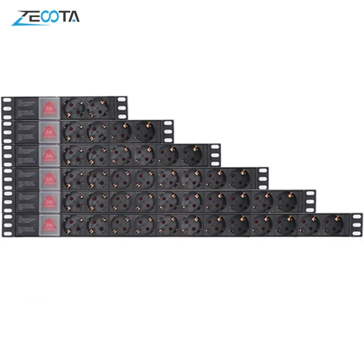2021PDU Power Distribution Unit Strip Network Cabinet Rack 16A Electric EU Plug Socket Outlet ...