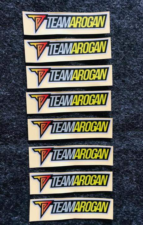 STIKER GAMBAR TEAM AROGAN CAPITAL UKURAN 3X12CM DAN LATIN 4X9.5CM ...