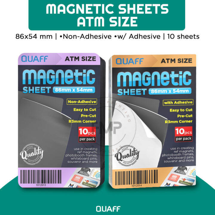 FMP QUAFF Magnetic Sheet with Adhesive and NON- Adhesive ATM Size for ...