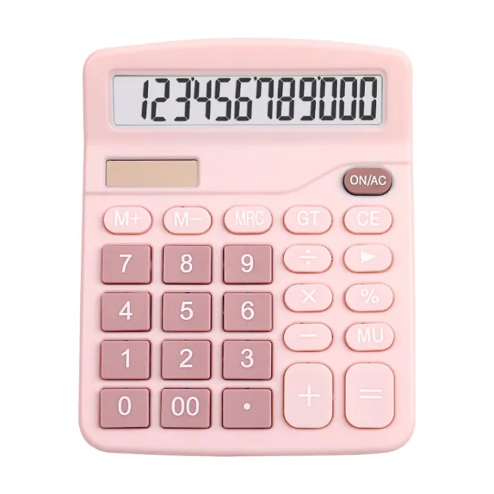 12 Digits Standard Electronic Calculators Solar Battery Calculator with ...