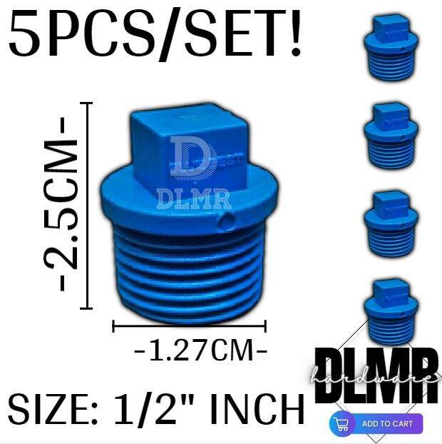 5PCS (1/2", 3/4", 1") Plug PVC Outer Wire Plug UPV External Teeth Plug ...