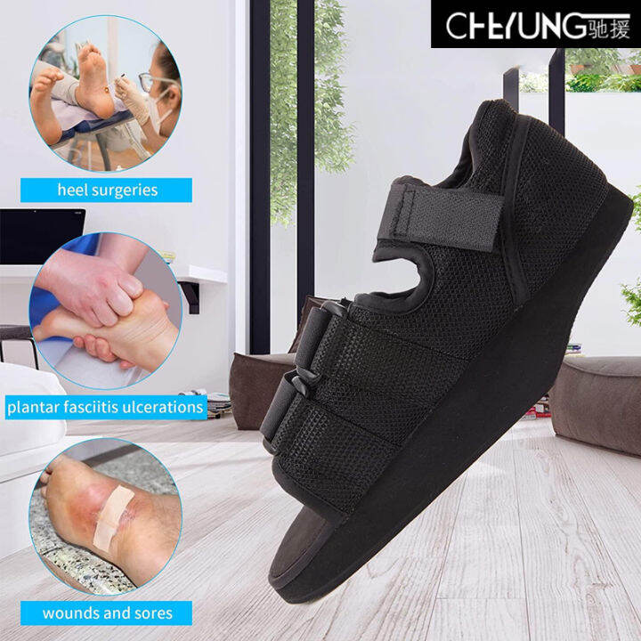 Post-op Shoes Heel Wedge Healing Shoe Lightweight Heel Relief Medical ...