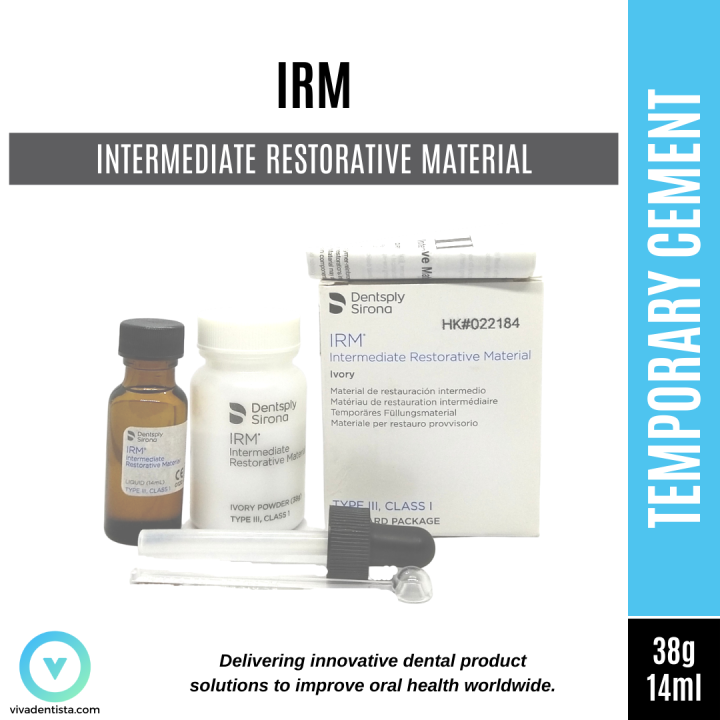 IRM Dentsply (Exp. 05.2024) or PREVEST Zinconol (Exp. 02.2026) Polymer ...