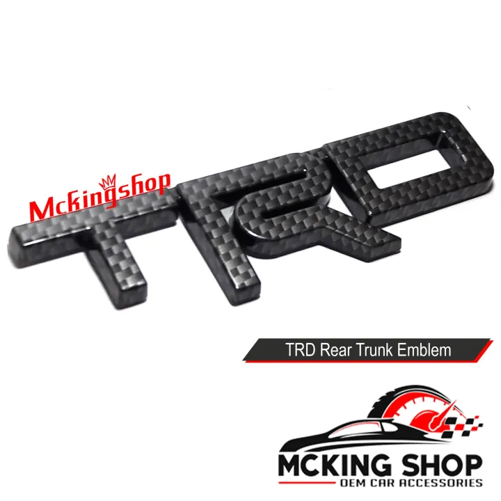 TRD Rear Trunk Emblem (Carbon) | Lazada PH