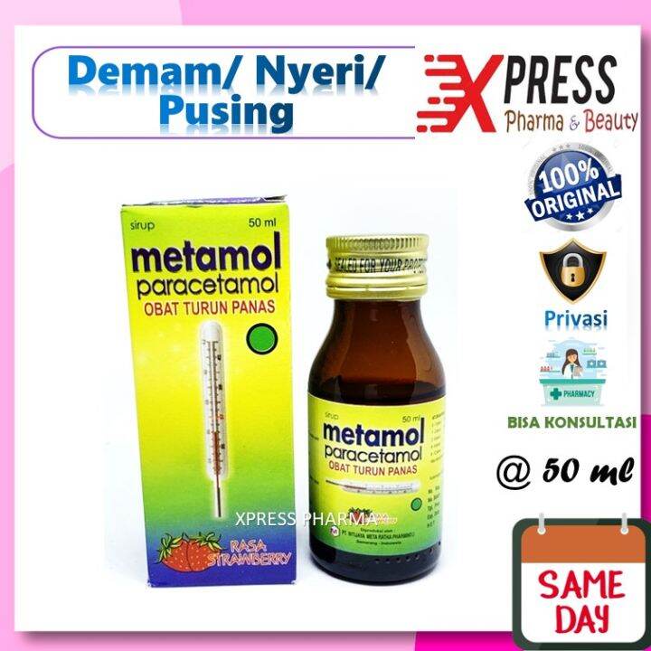 ⚡XPRESS⚡ Metamol SYRUP 50 ml Obat Demam Nyeri Pusing Sakit Gigi SIRUP ...