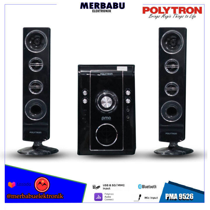 SPEAKER AKTIF POLYTRON PMA 9526 PMA9526 RADIO + KAROKE | Lazada Indonesia