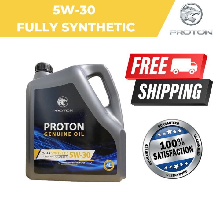 GENUINE Proton Engine Oil 5W30 FULLY SYNTHETIC 4L | Lazada