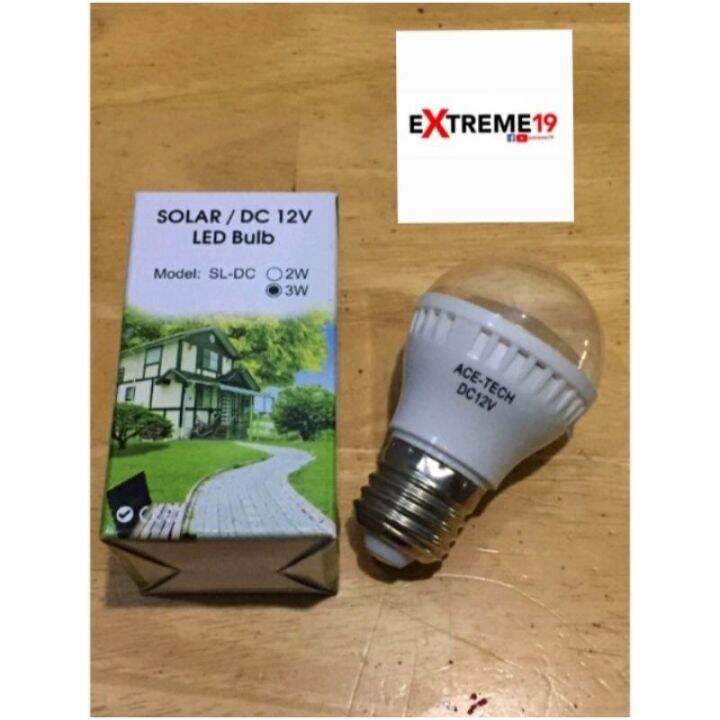 Ace Tech Solar DC 12 Volts LED Bulb (3 Watts) Solar Panel Set Up ...