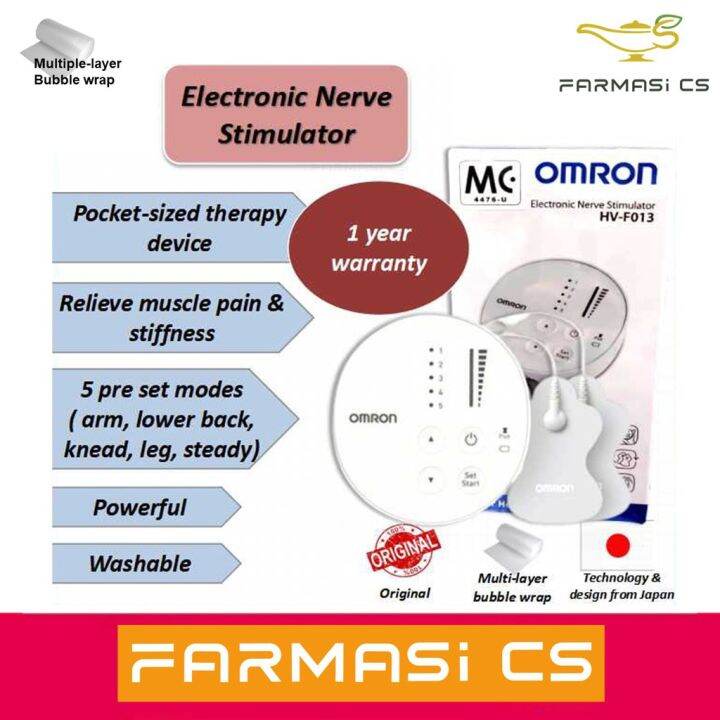 Omron Electronic Nerve Stimulator HV-F013 [ HVF013 / 1 year warranty / Relieve muscle pain ...
