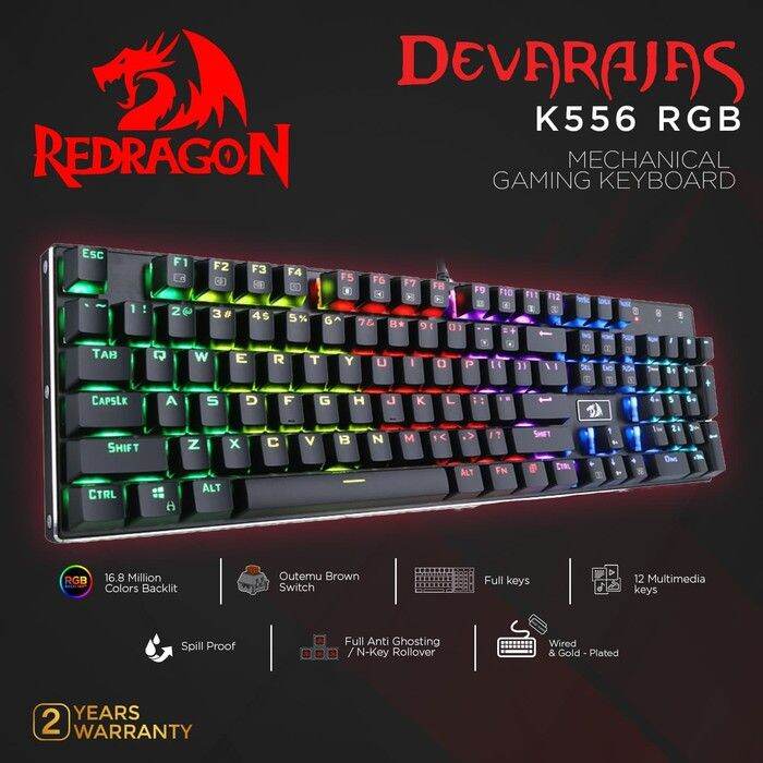 Redragon K556RGB Mechanical Gaming Keyboard RGB DEVARAJAS | Lazada ...