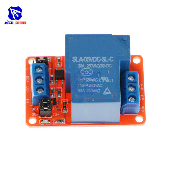 DC 5V/12V/24V 30A 1 Channel Relay Module with Optocoupler High Low ...