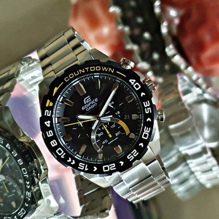 Original C.A.S.I.O Edifice Solar Sapphire Chronograph Silver Strap ...