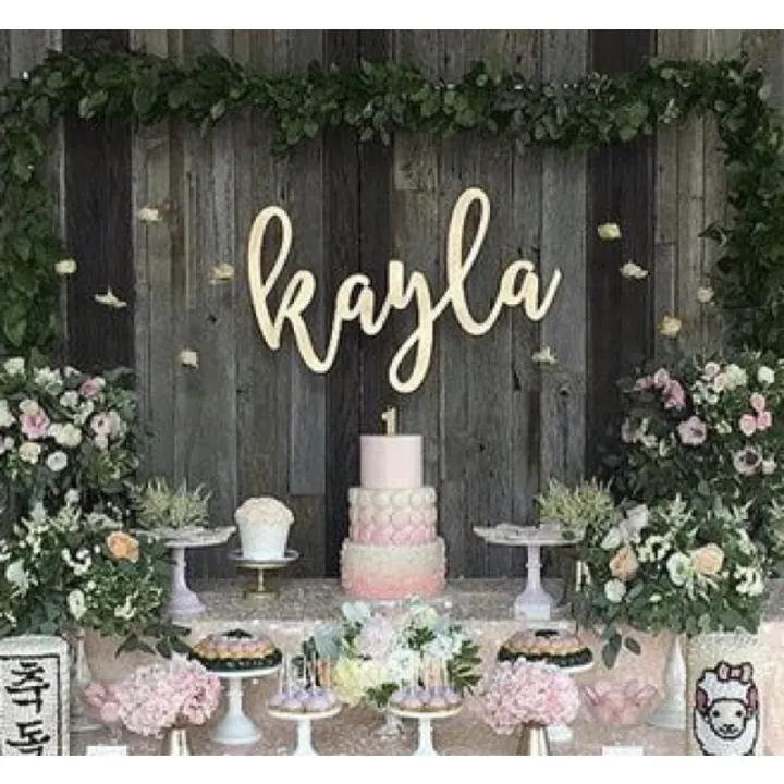 ♀Name Backdrop Calligraphy Script per LETTER♧ | Lazada PH