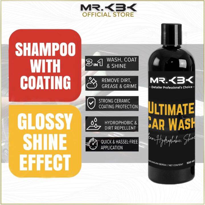 MR.KBK Nano Wash Car Wash Shampoo 500ML Nano Wash & Coating 2 in 1 ...