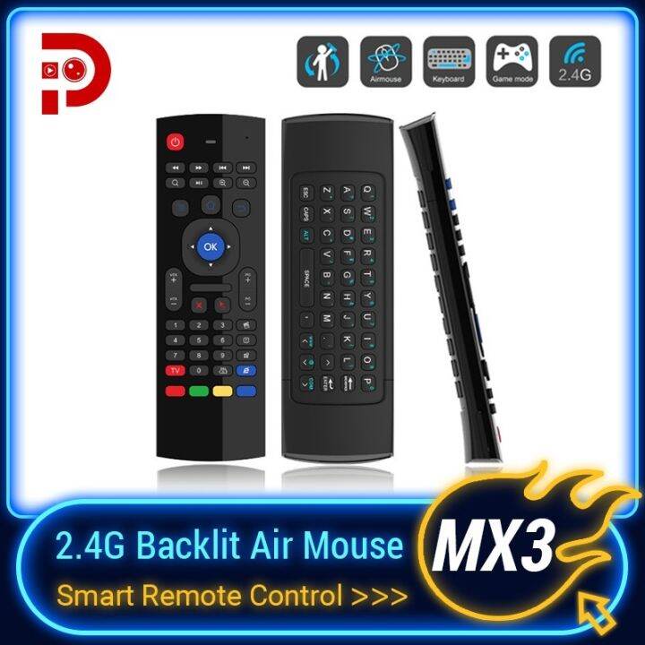 MX3 2.4G Wireless Air Mouse with Keyboard Smart Remote Control For ...