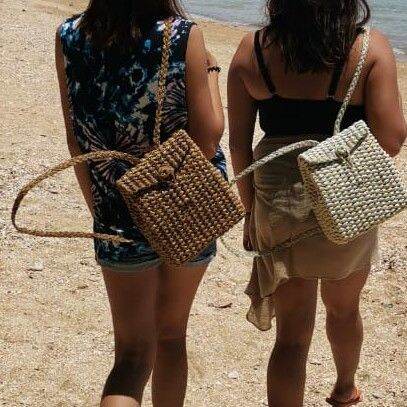 BACKPACK BAG MADE OF PANDAN NATIVE BAG PANDAN BAG KNAPSACK BAG LADIE'S ...