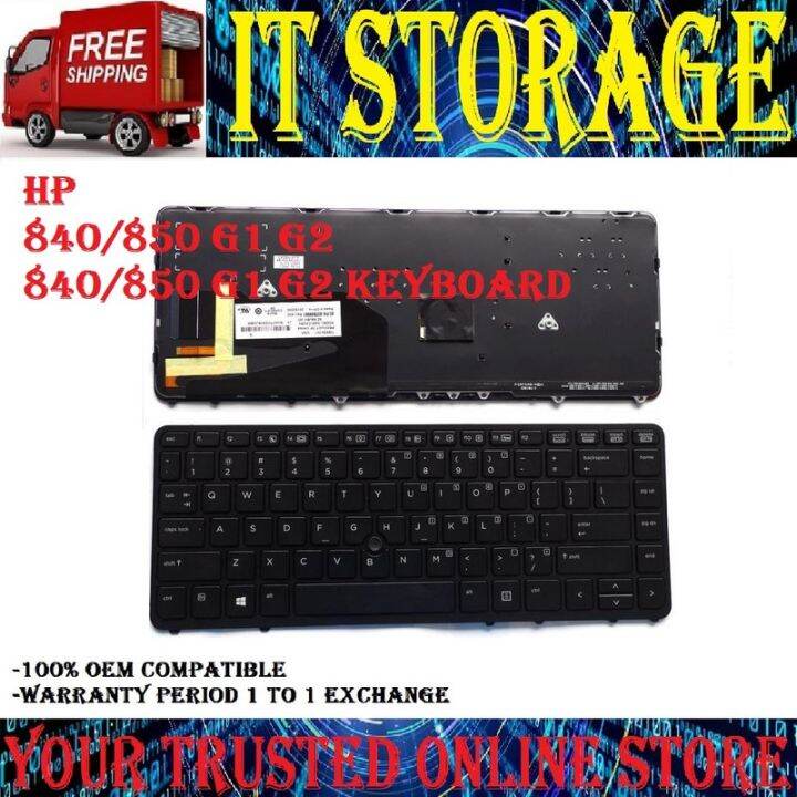 HP Elitebook 840 G2 Laptop Keyboard With Backlit / 840 G1 850 G1 840 G2 ...