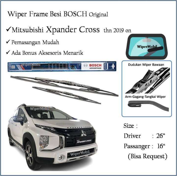 Wiper Frame Besi Bosch Mitsubishi Xpander Cross 2019 2020 2021 2022 ...