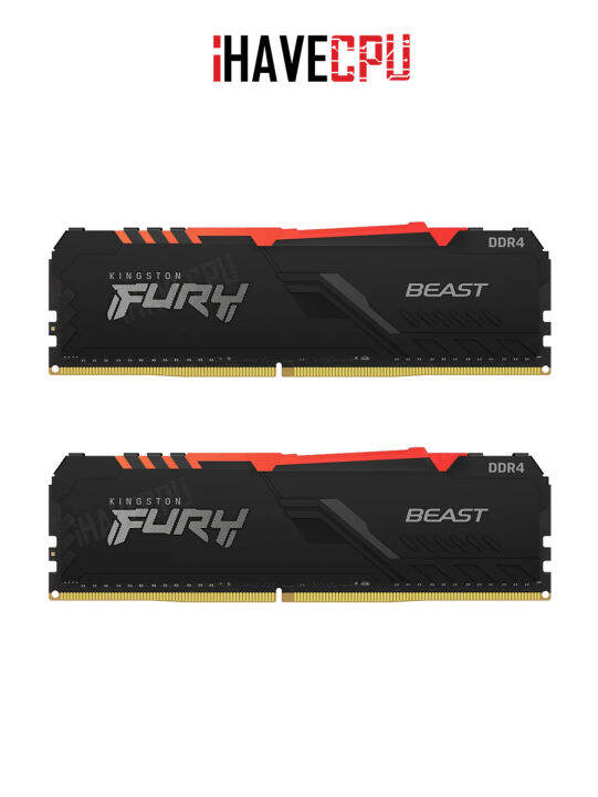 iHAVECPU RAM KINGSTON FURY BEAST RGB 16GB (8GBx2) DDR4 3200MHz BLACK (KF432C16BBAK2/16) | Lazada ...