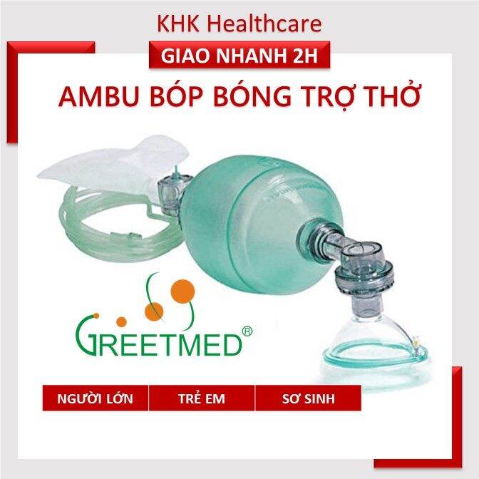 Bóp Bóng Hỗ Trợ thở Hô Hấp (Ambu) Greetmed trọn bộ | Lazada.vn