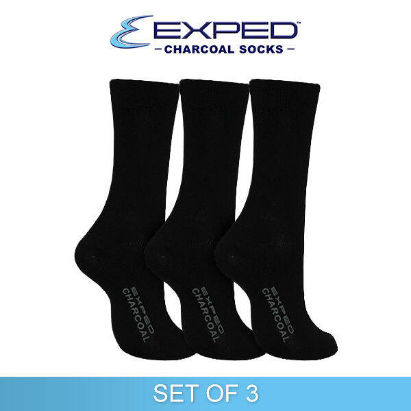 Exped Men Casual Cotton Charcoal Regular Socks 560766/540268 Set of 3 ...