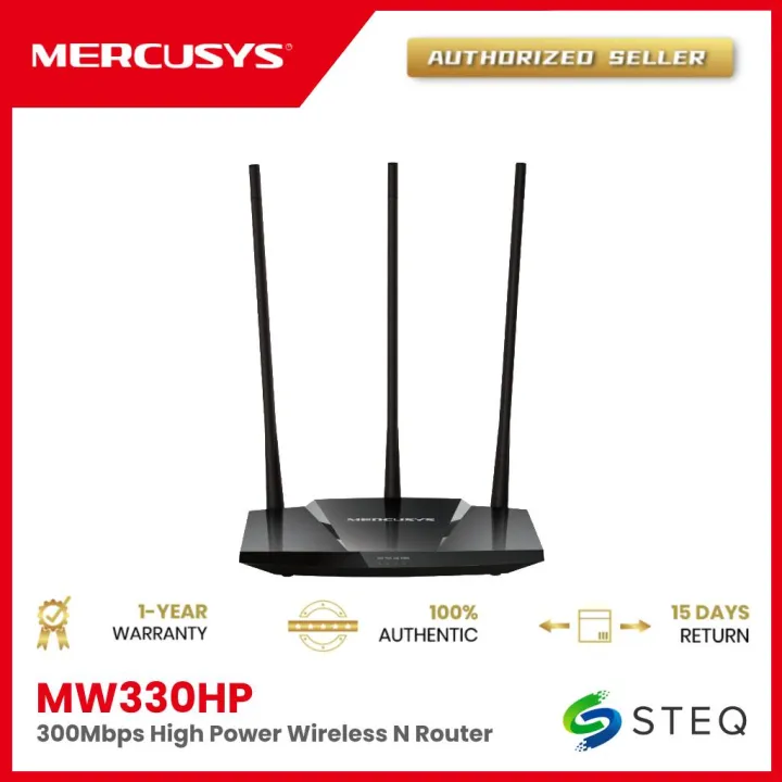 STEQ Mercusys MW330HP 300Mbps High Power Wireless N Router | Lazada PH