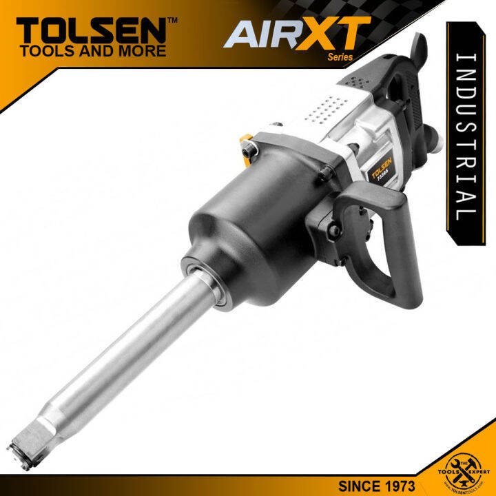Tolsen 1" Square Drive Long Nose Air Impact Wrench (3200Nm Torque ...