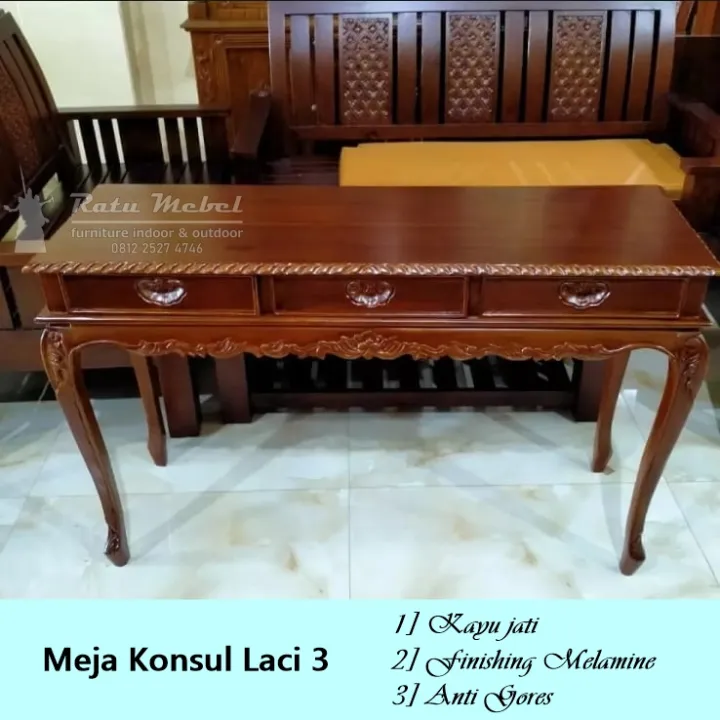 Meja konsul ruang tamu kayu jati / meja konsul modern / meja konsol murah | Lazada Indonesia