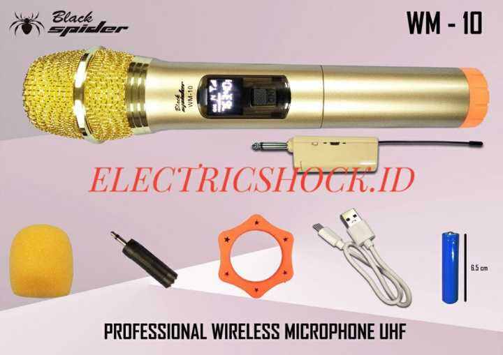 MIC WIRELESS BLACK SPIDER WM 10 BLACKSPIDER WM10 SINGLE MIC | Lazada Indonesia