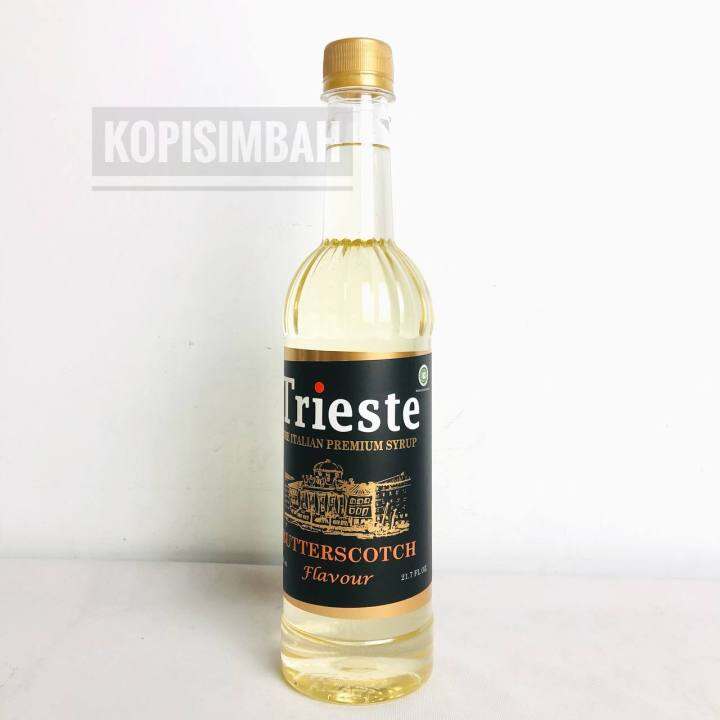 Syrup TRIESTE Rasa BUTTERSCOTCH 650 ml Italian Premium Sirup Butter ...