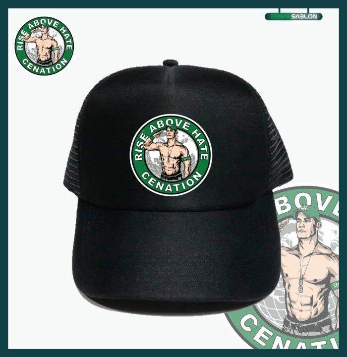 Topi Jaring Trucker John Cena Rise Above Hate Cenation Logo | Lazada ...