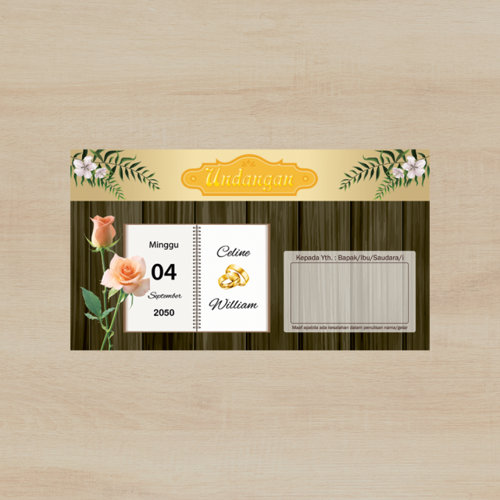 Blangko Undangan Kosong Pernikahan Erba Kartu BLANKO Simple 88217 (5 ...