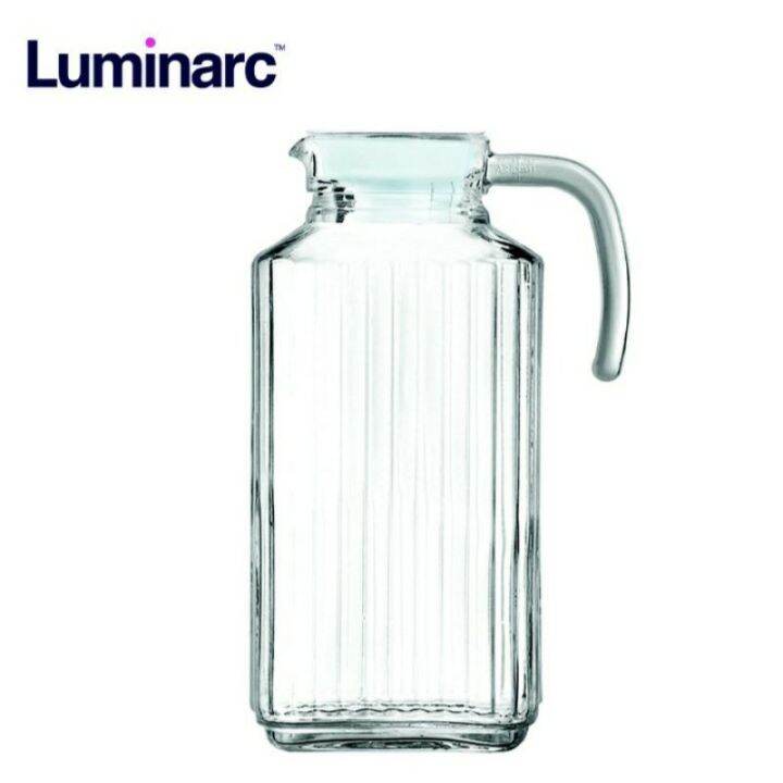 Glass Pitcher with lid 1.7Liters capacity heat resistant (luminarc ...
